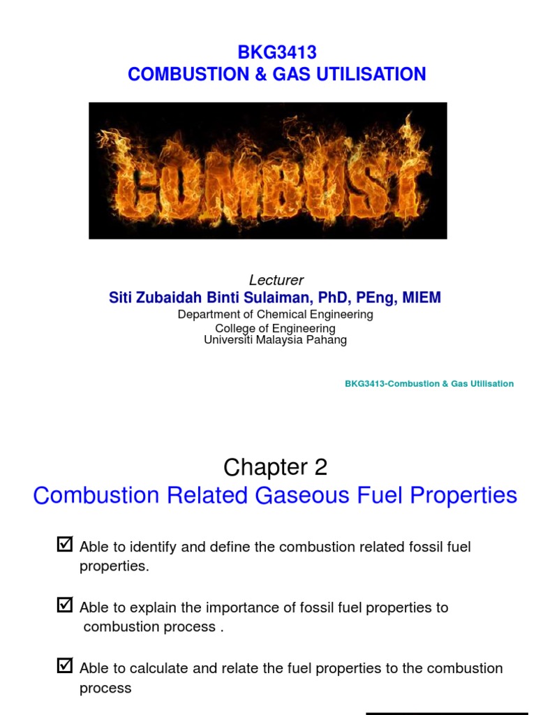 Key Combustion Properties of Fossil Fuels and Their Importance in Combustion Processes | PDF ...