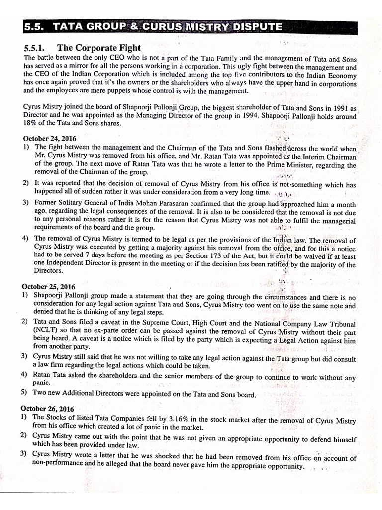 Tata-Mistry dispute | PDF | Justice | Crime & Violence