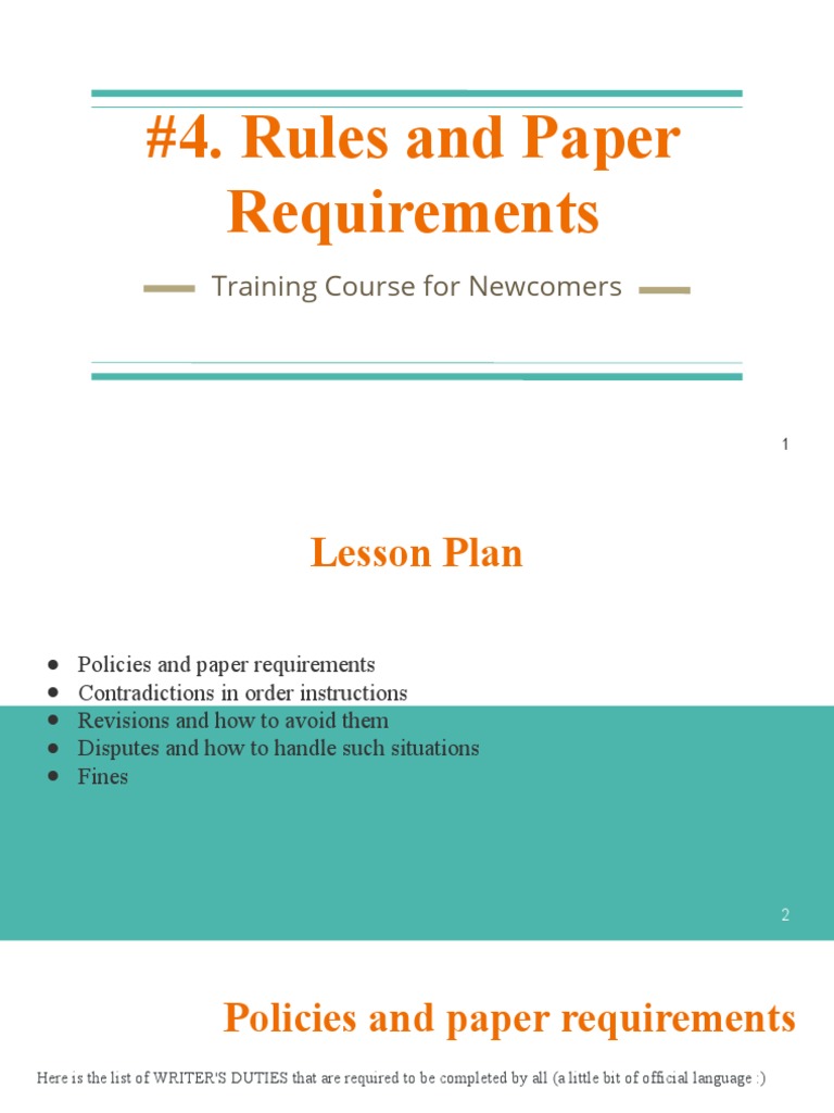 Rules and Paper Requirements | PDF