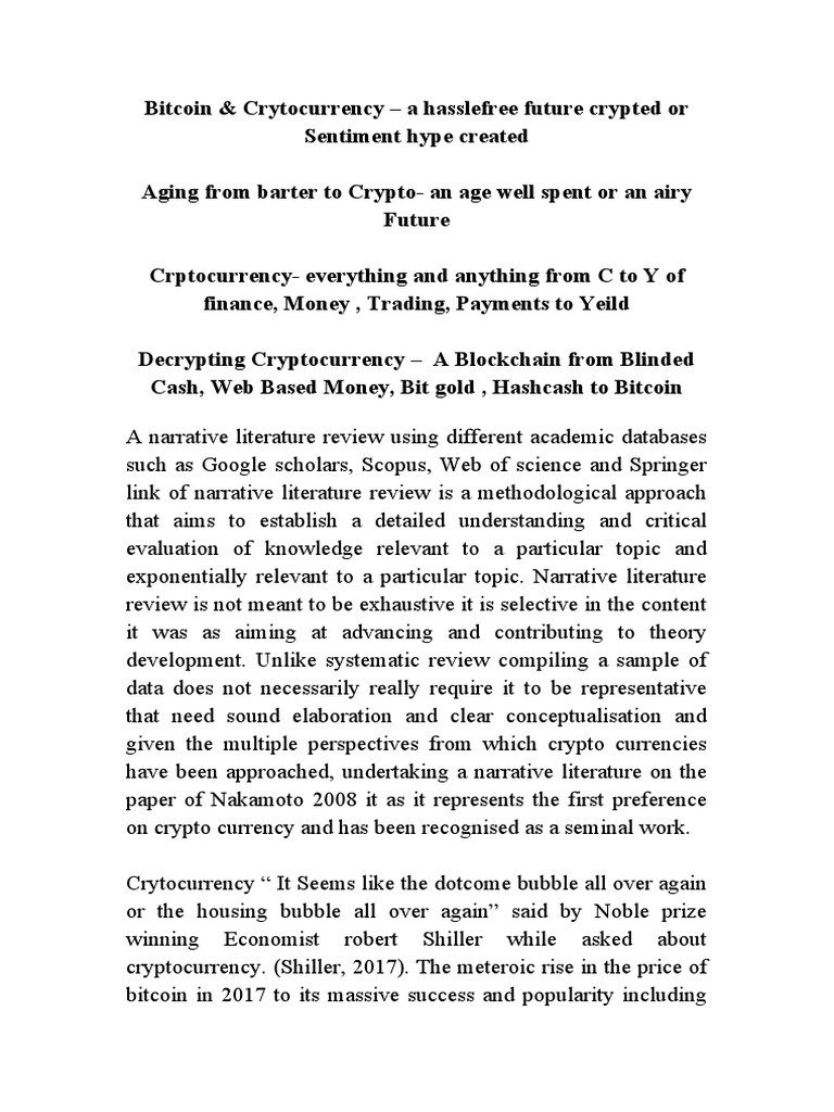 Bitcoin - Review of Literature | PDF | Cryptocurrency | Bitcoin