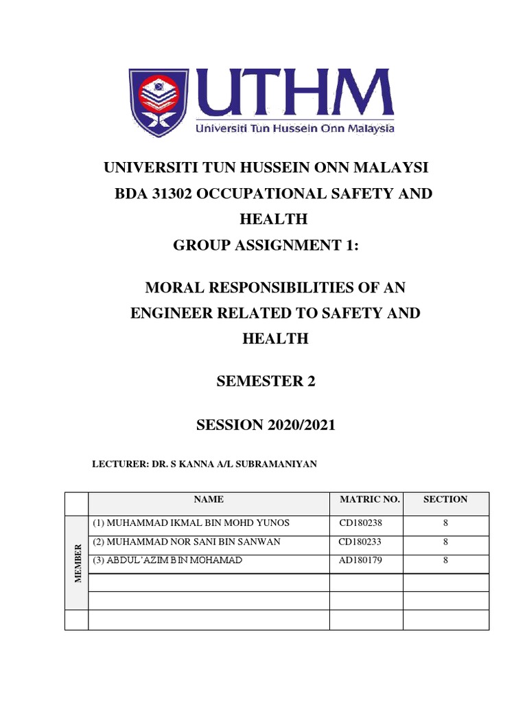 Osha Uthm | PDF | Occupational Safety And Health | Safety