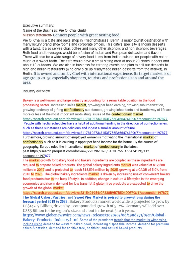 Business Plan | Download Free PDF | Foods | Restaurants