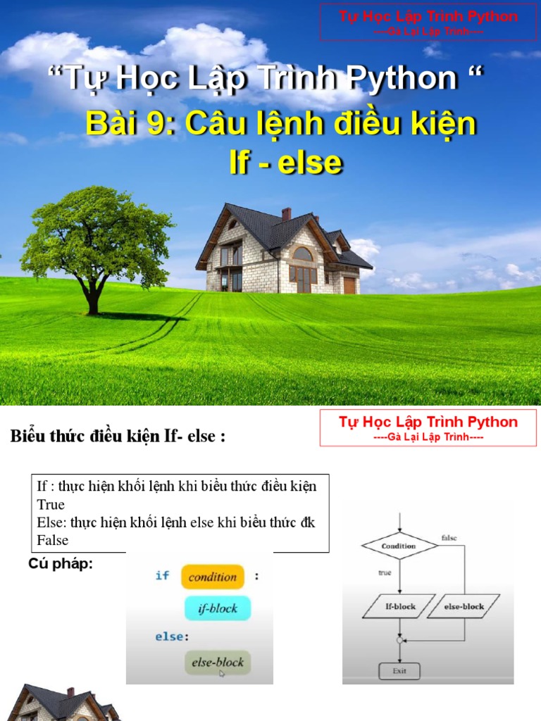 Bai9.Tự Học Python- Câu Lệnh if-else Trong Python | PDF