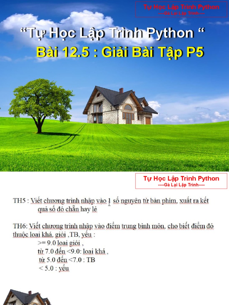 Bai11.Tự Học Lập Trình Python- Bài Tập Rèn Luyện Python | PDF