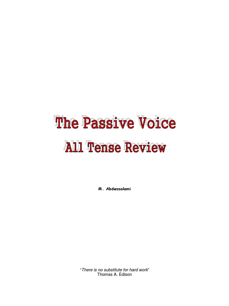 Passive Voice All Tense Review | PDF | Linguistic Morphology | Linguistics