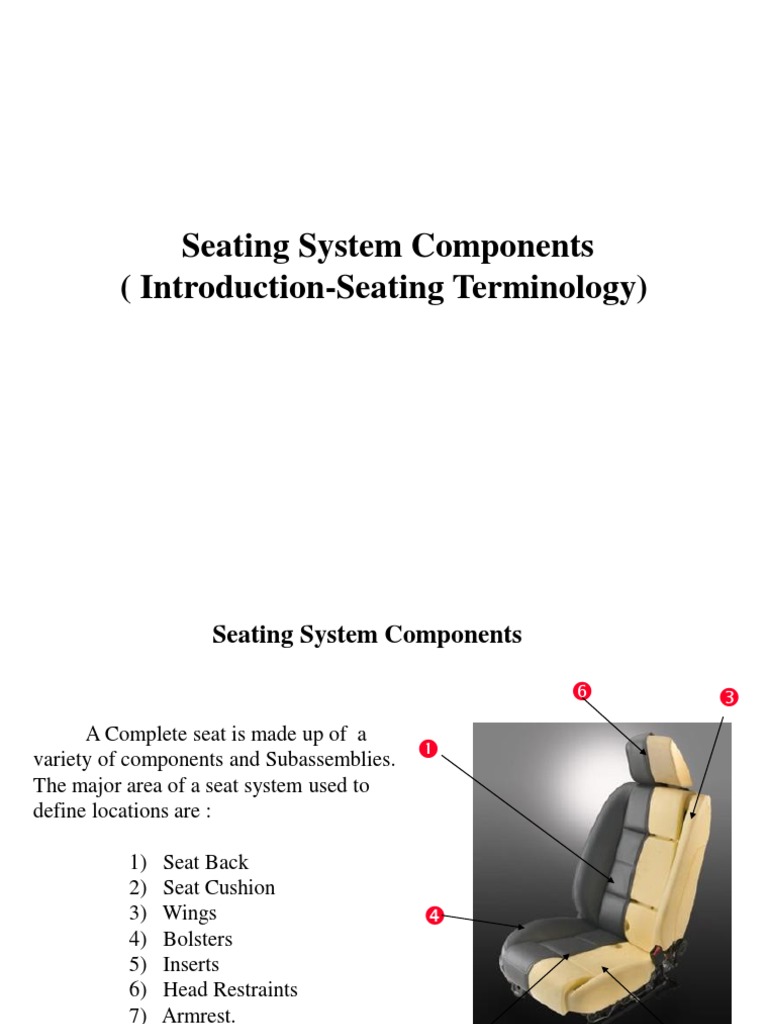 Car Seat Component Overview | PDF | Composite Material | Foam