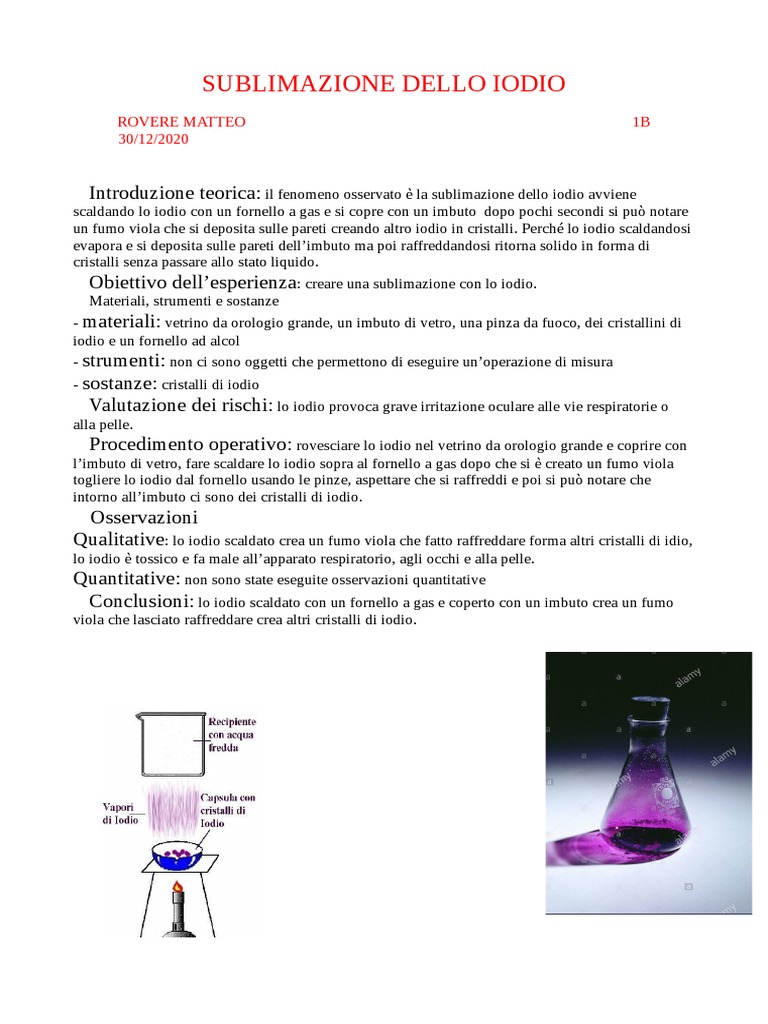 Relazione Chimica | PDF