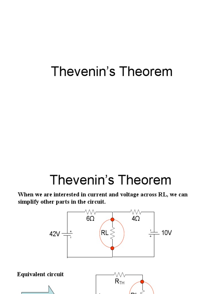 Thevenins Theorem | PDF | Analog Circuits | Electronic Circuits