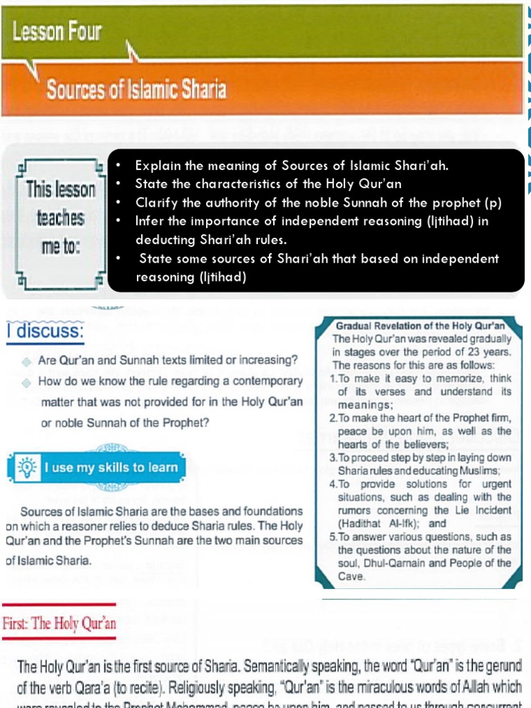Understanding Sources of Shari'ah | PDF | Sharia | Quran