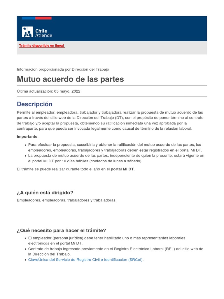 Mutuo Acuerdo de Las Partes | PDF