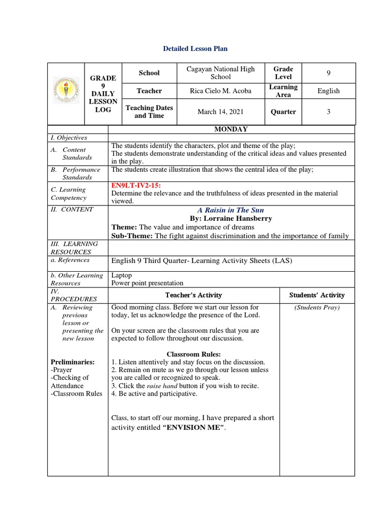 A Raisin in The Sun DLP | PDF