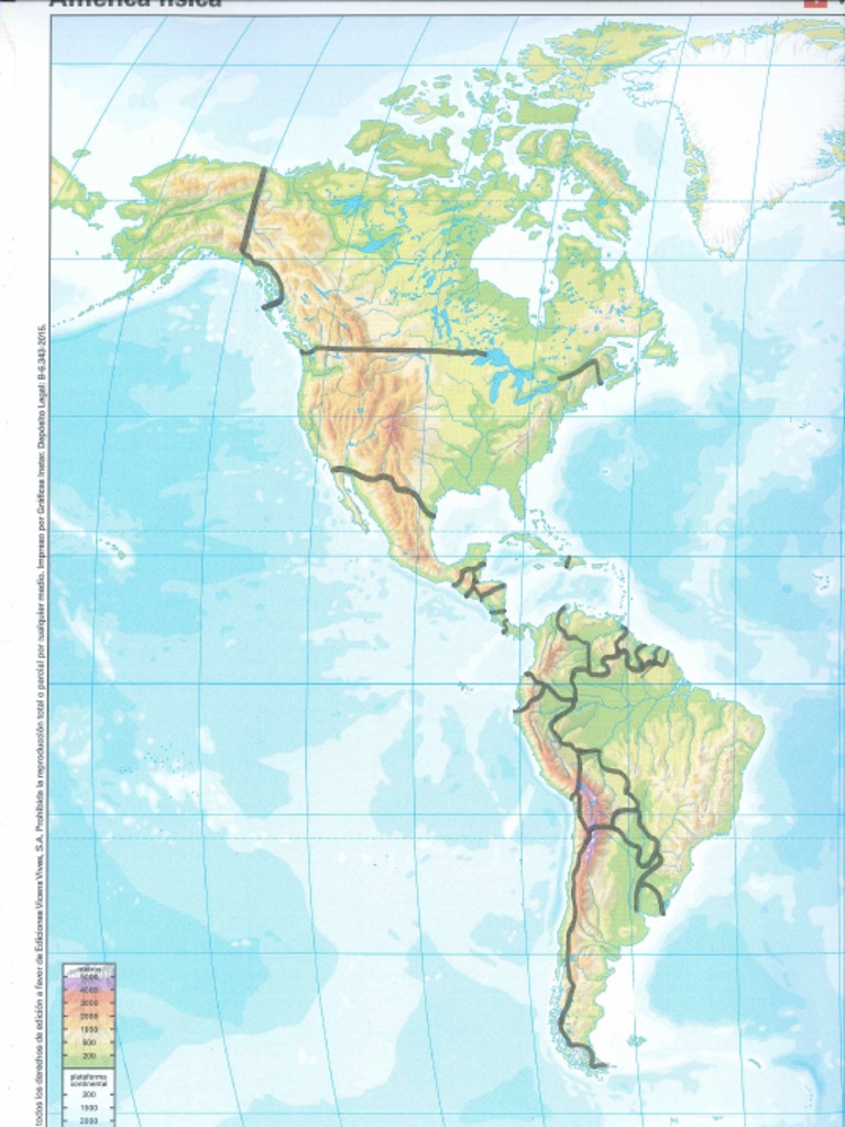 Mapa Físico-Político América | PDF