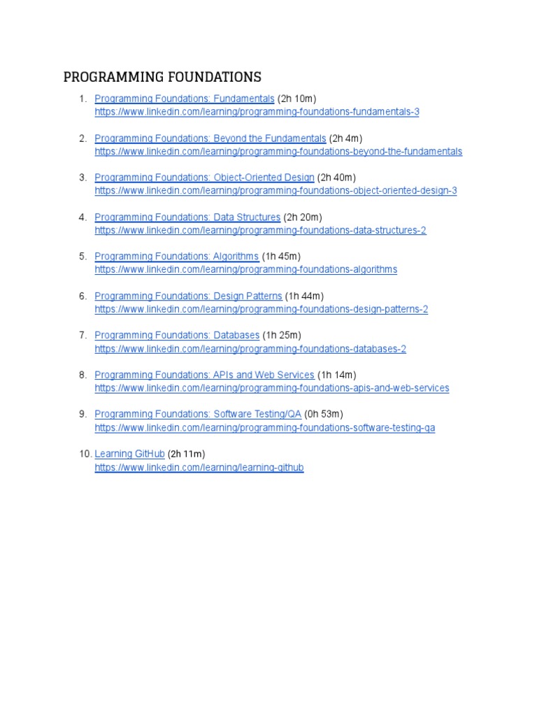 Programming Foundations: Databases Course | PDF | Computers