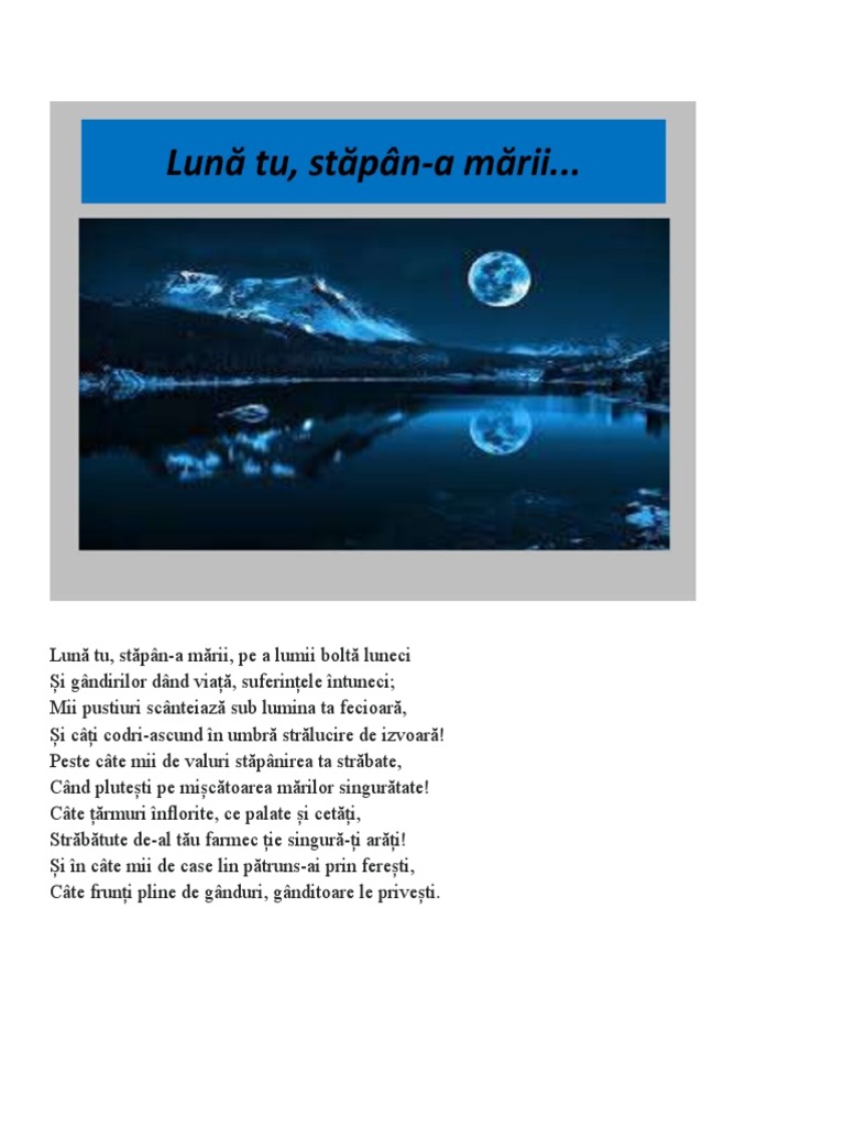 Proiect Didactic Intrun Lac de Tudor Arghezi | PDF