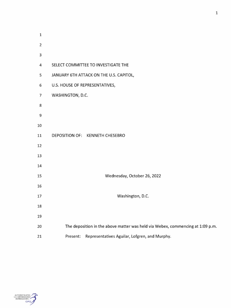 Kenneth Chesebro Transcript | PDF | Deposition (Law) | Attorney–Client ...