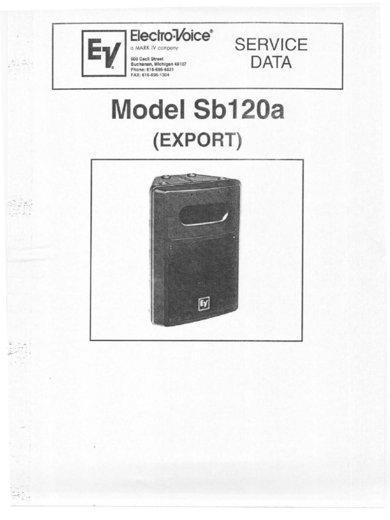 Electro-Voice Sb120a SM | PDF