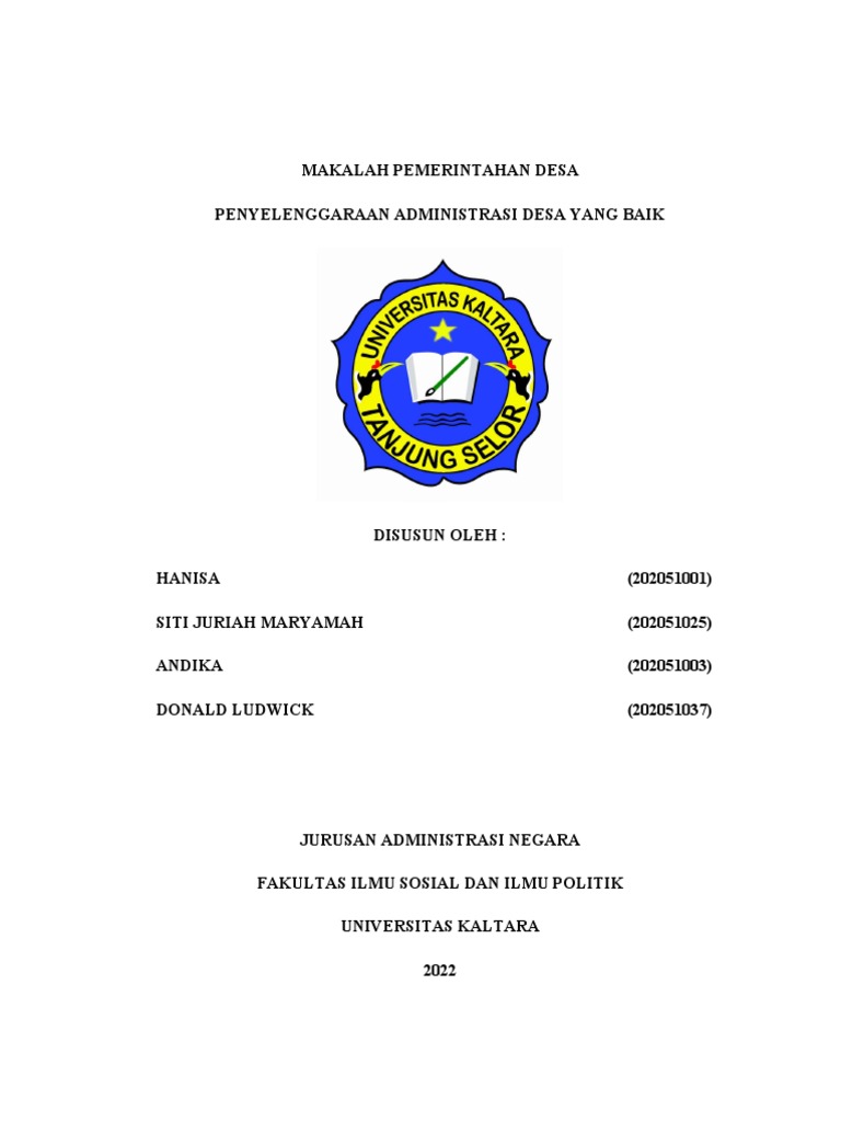 Asas Proporsionalitas Pemerintahan Desa | PDF