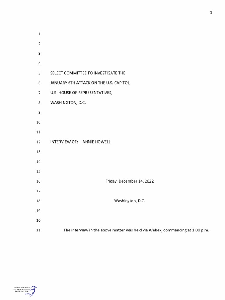 Annie Howell Transcript | PDF | Prosecutor | Fox News