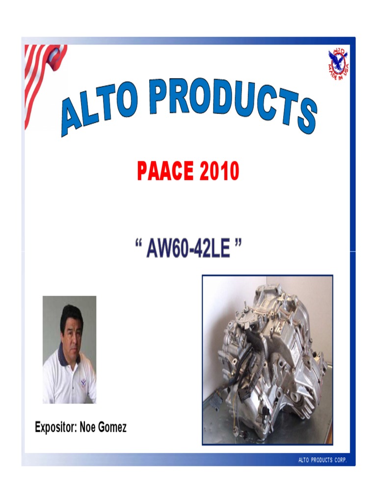 Manual de Reparación AW60-40LE | PDF | Engranaje | Embrague