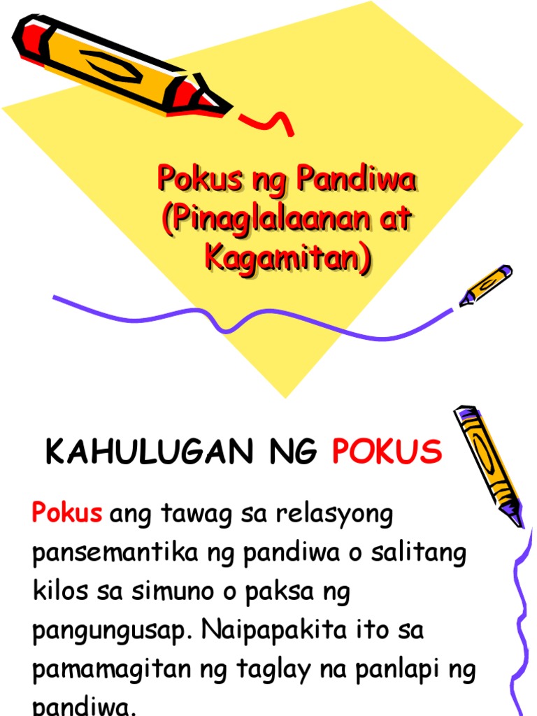 10 ARALIN 4 Pokus NG Pandiwa (Pinaglalaanan at Kagamitan) | PDF