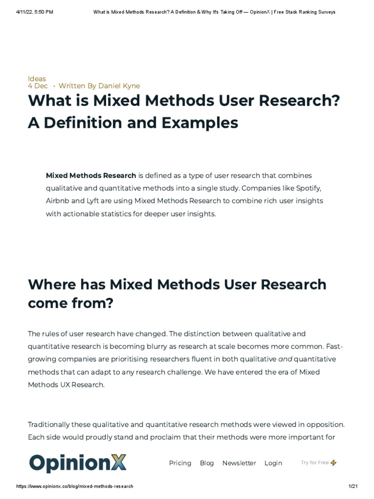 What Is Mixed Methods Research - A Definition & Why It's Taking Off ...