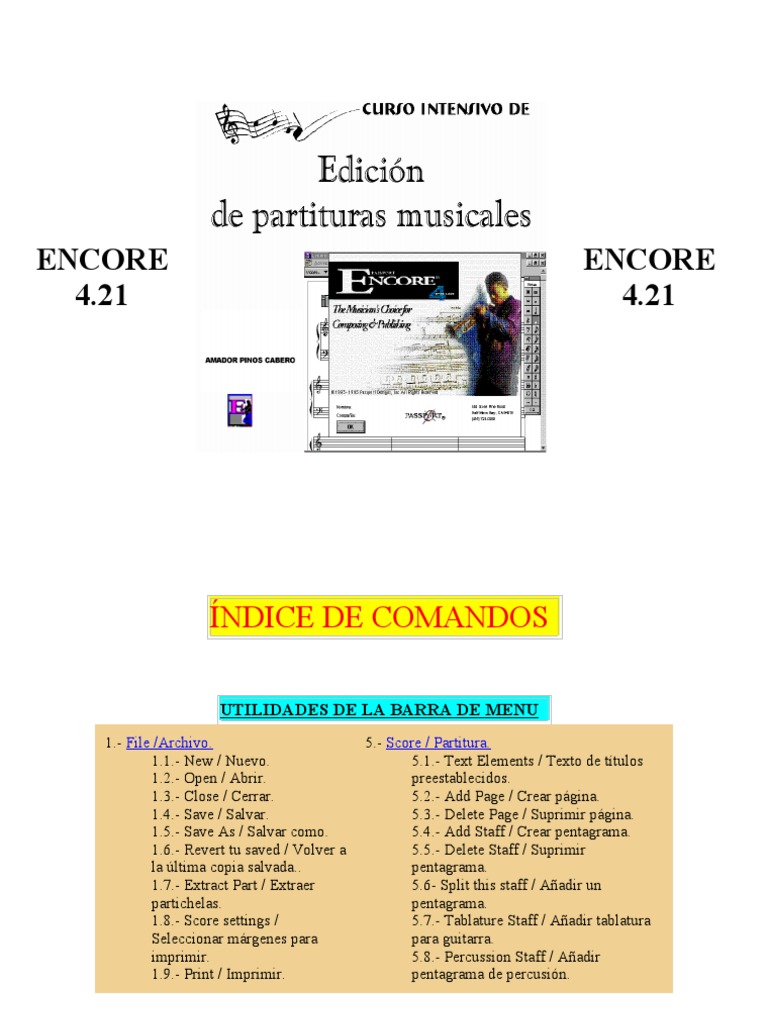 Manual ENCORE 4 | PDF | Formas musicales | Ritmo y medidor