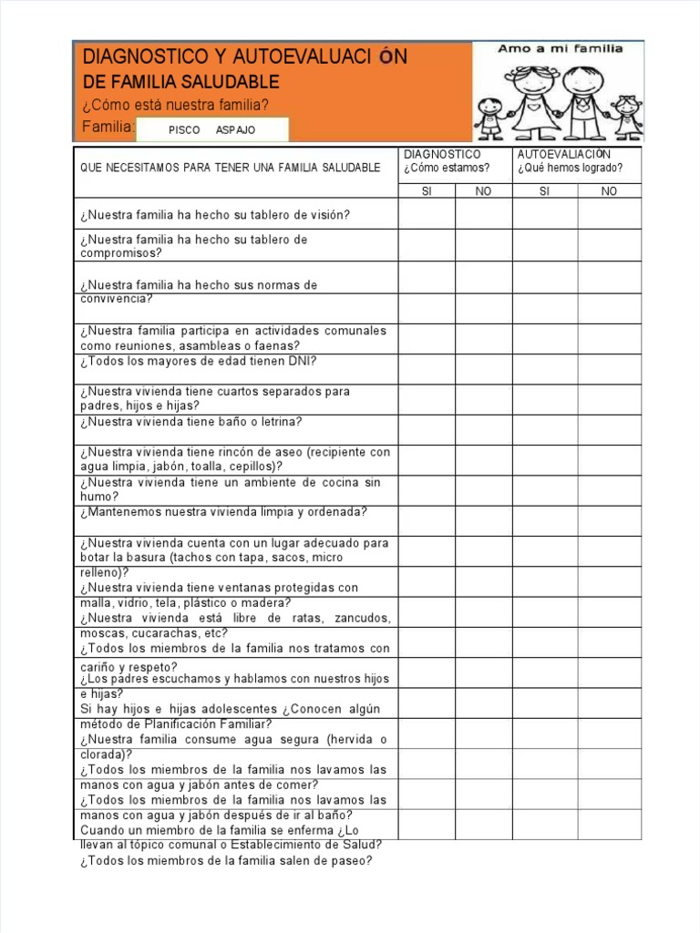 PDF Diagnostico y Autoevaluacion de Familia Saludable | PDF
