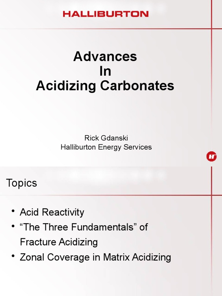 Advance in Acidizing Carbonates | PDF | Gel | Limestone