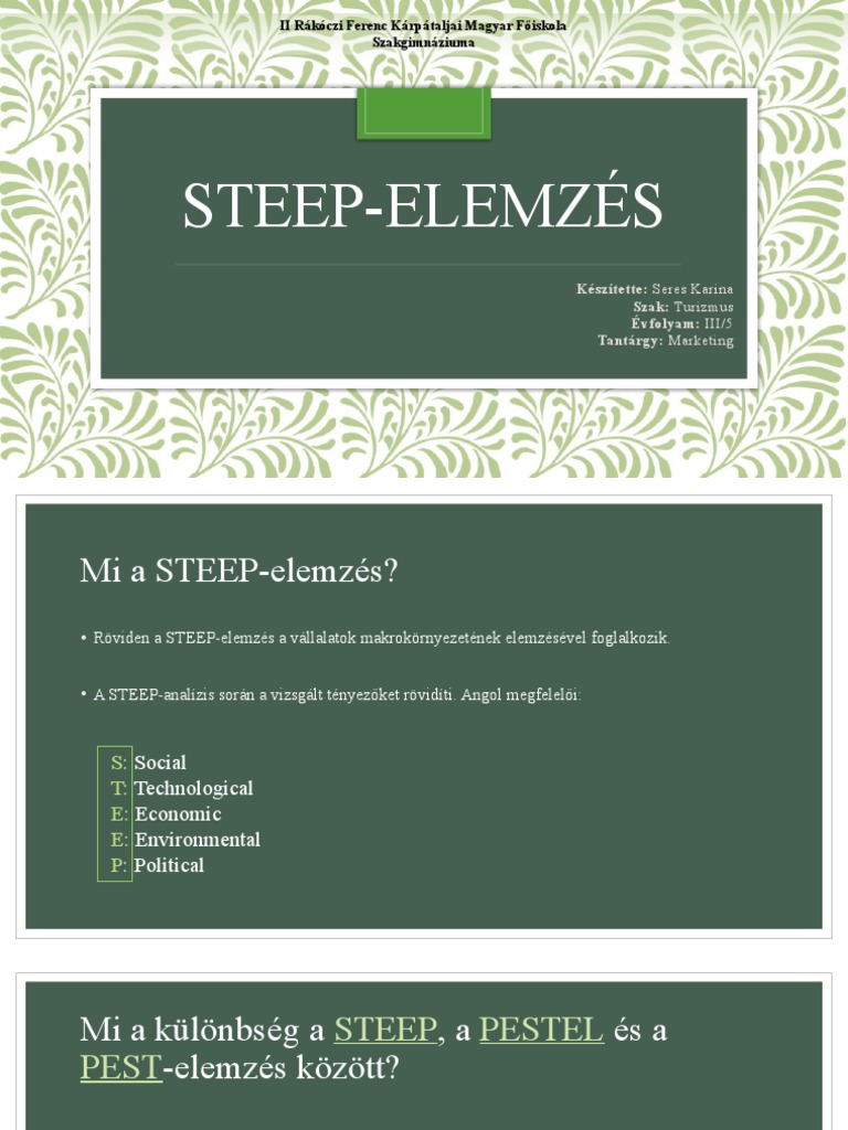 STEEP Elemzés | PDF