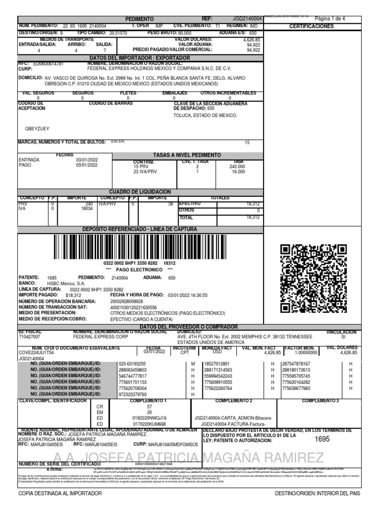 Pedimento Aduana | PDF | Cumplimiento de la ley | Crimen y violencia