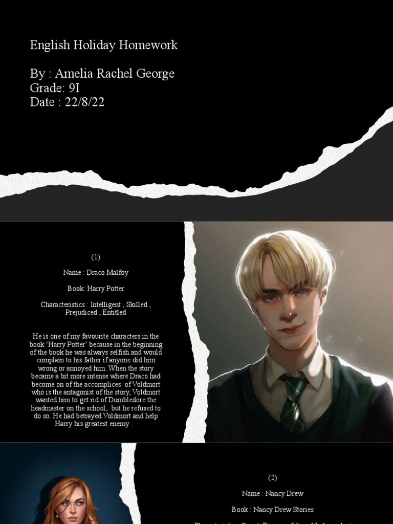 English Holiday Homework | PDF | Harry Potter