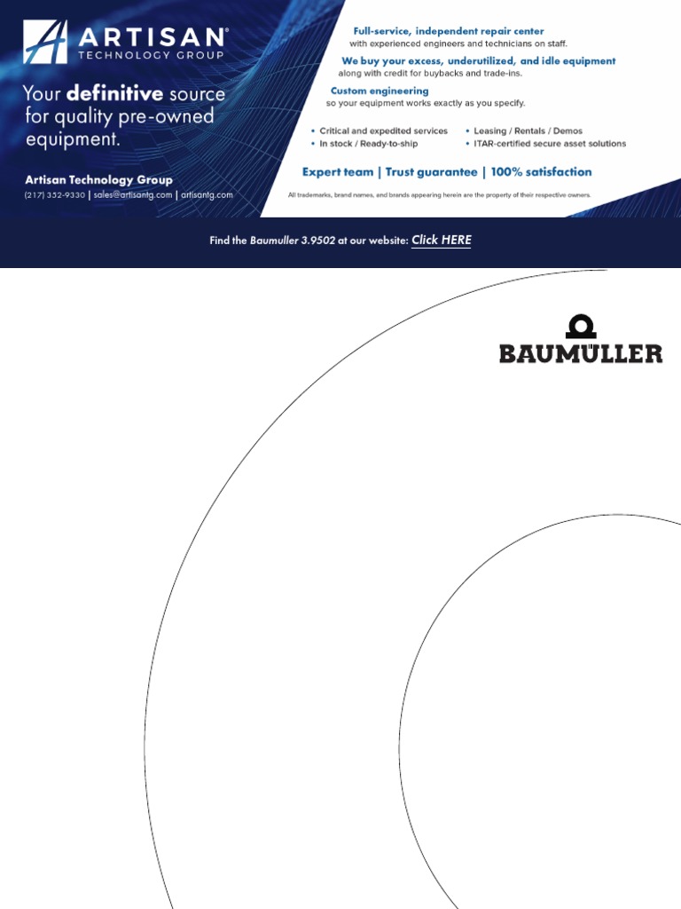 Baumuller BUM60 Series Manual 20192693233 | PDF | Electromagnetic ...