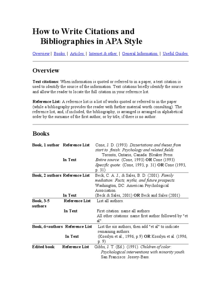 APA Referencing & Citations | PDF | American Psychological Association ...