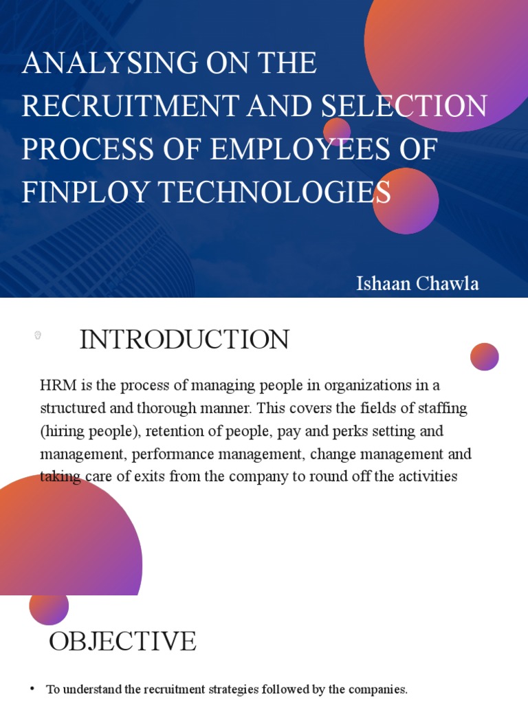 Analysing On The Recruitment and Selection Process of Employees of Finploy Technologies | PDF ...