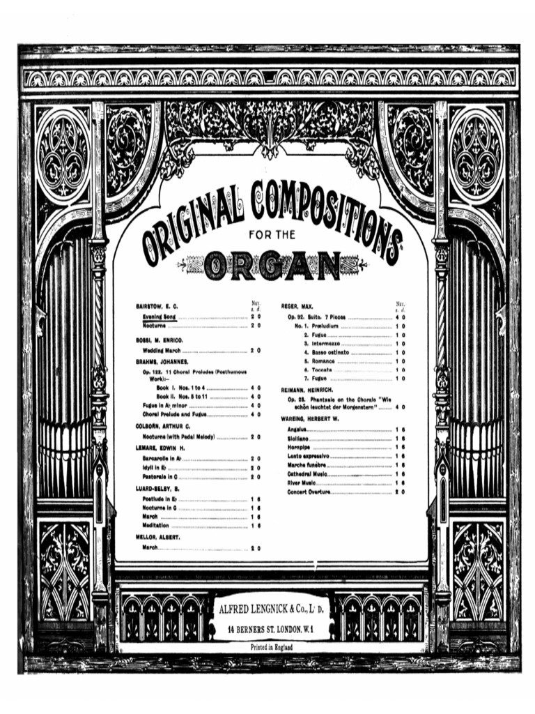 Bairstow - Evening Song For Organ - Orgel | PDF