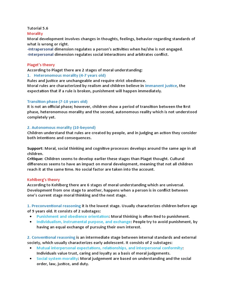 Intrapersonal - Interpersonal: Morality | PDF | Morality | Thought