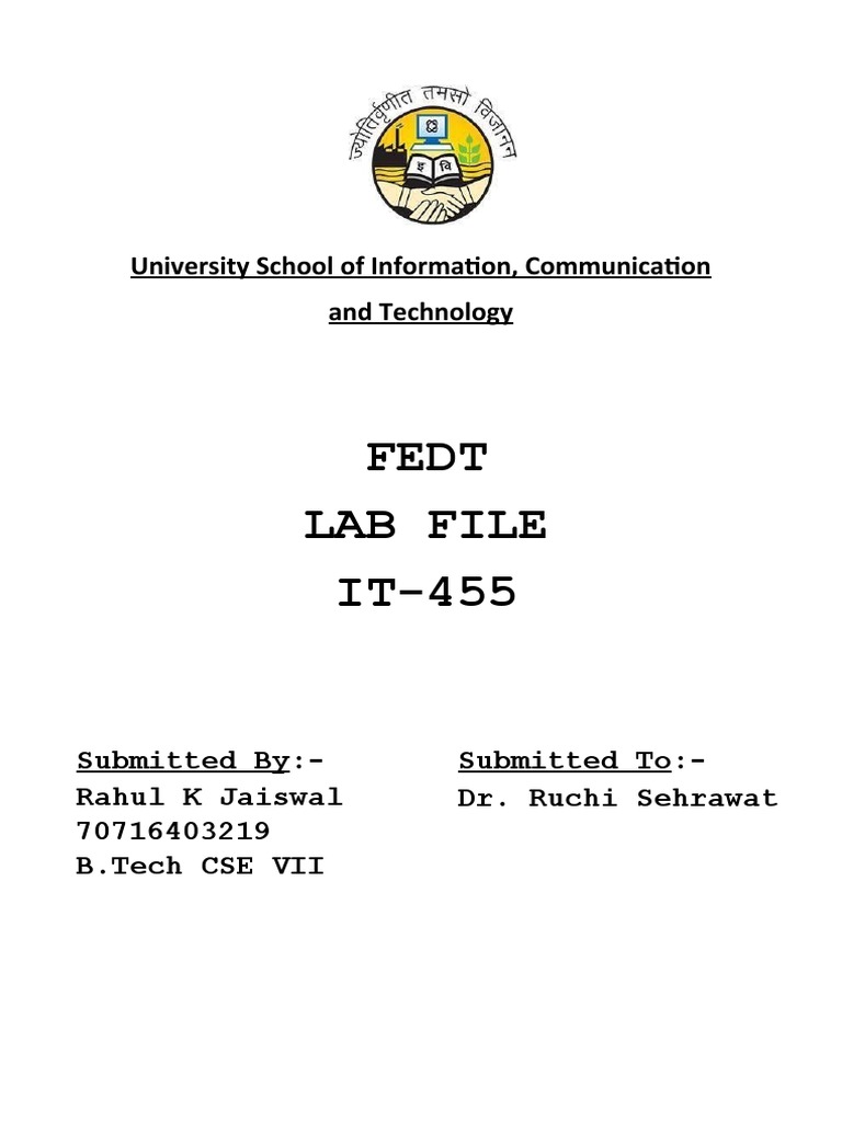 Rahul FEDT | PDF | Software Engineering | Computing