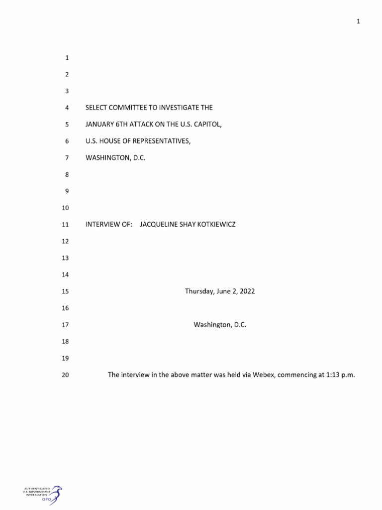 Jacqueline Shay Kotkiewicz Transcript | PDF | Joe Biden | Electoral Fraud