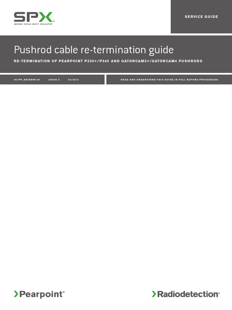 Pushrod Cable Retermination Guide en | PDF | Electrical Connector ...