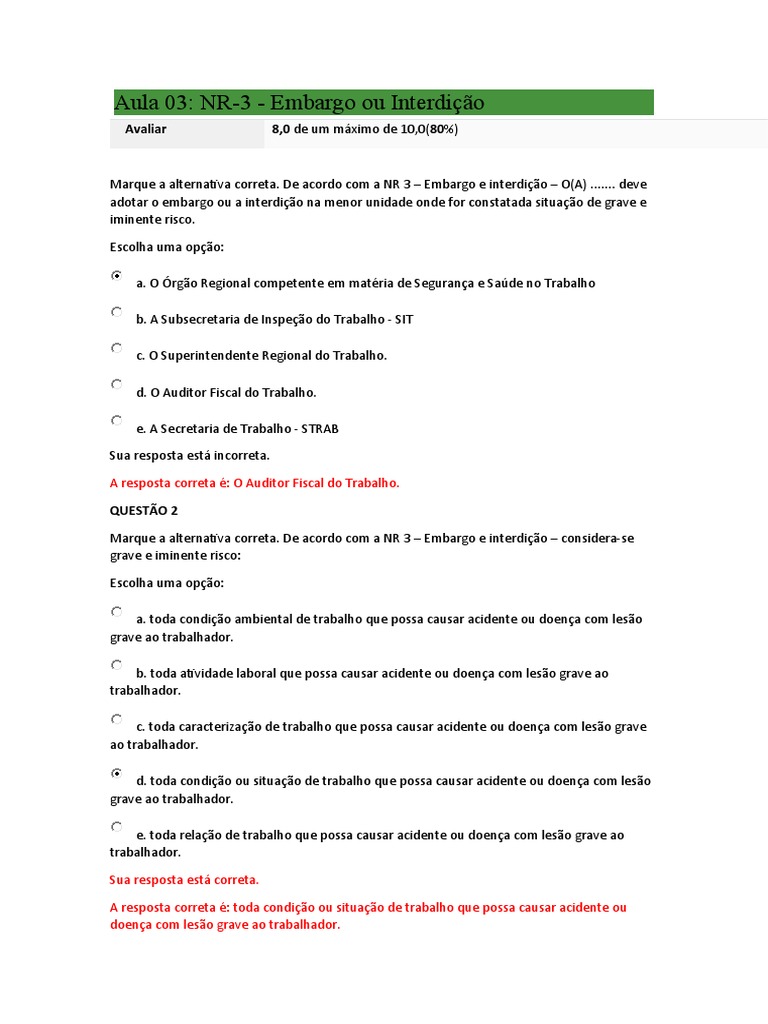 NR-3: Embargo e Interdição no Trabalho | PDF | Computadores ...