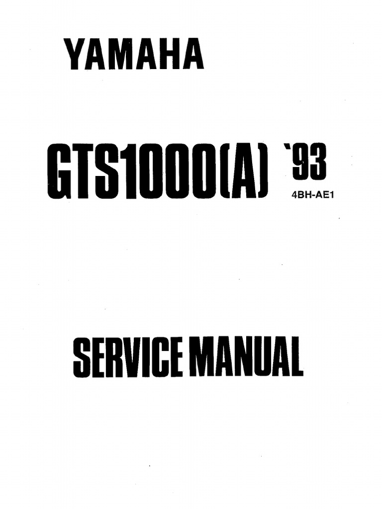 Service Manual GTS1000 | PDF