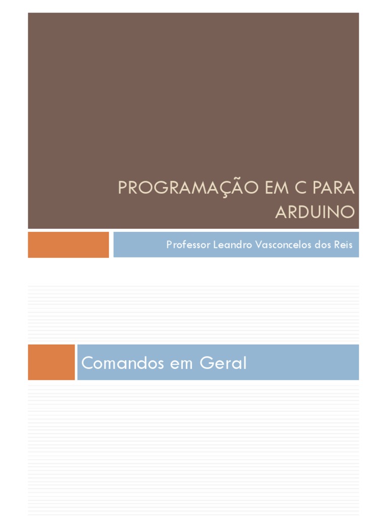 Microsoft Powerpoint Programação Em C Para Arduino Pdf Arduino