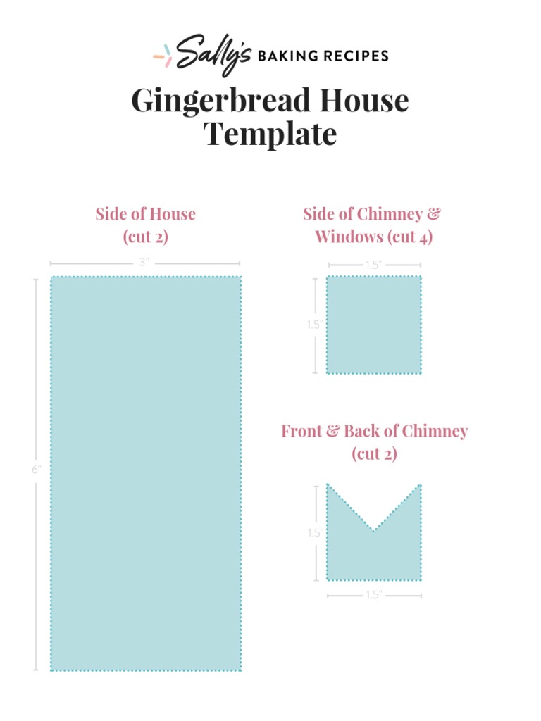 Sallys Baking Recipes Gingerbread House Template | PDF