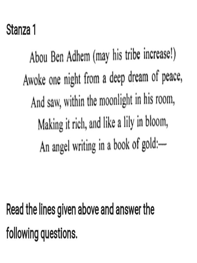 Abou Ben Adhem | PDF