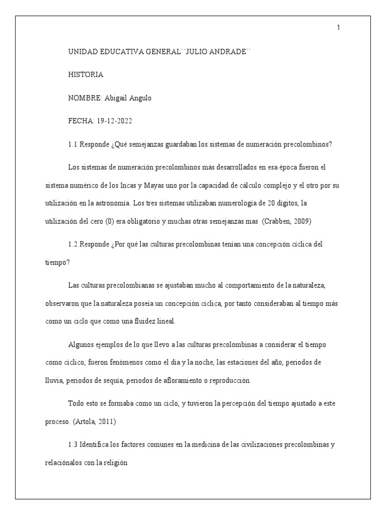 Abigail Angulo 3BGU B | PDF | Era precolombina | Imperio Inca