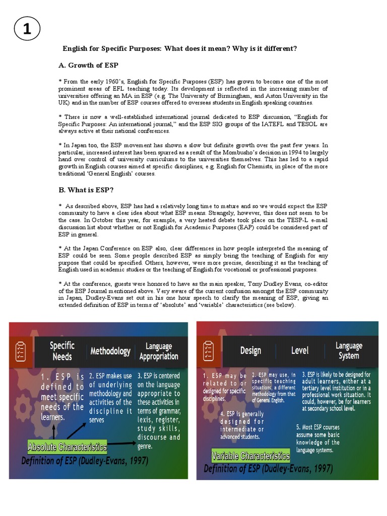 ESP Reviewer | PDF | Teaching Method | Language Education