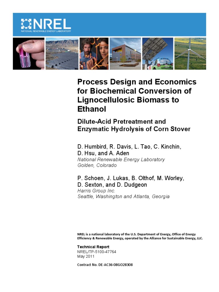 NREL - Process Design | PDF | Anaerobic Digestion | Cellulosic Ethanol