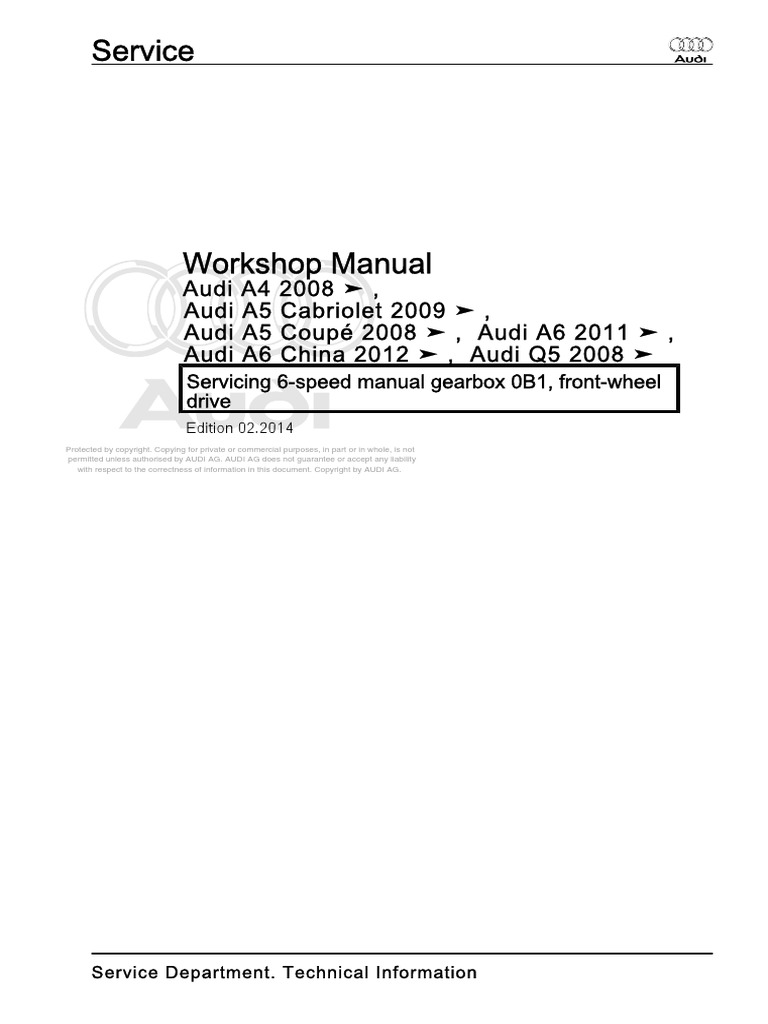 D3E80220B4A-Servicing 6-Speed Manual Gearbox 0B1 Front-Wheel Drive ...