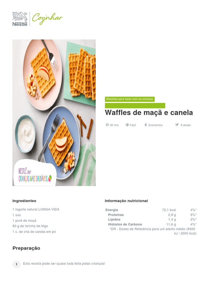 Waffles de Maçã e Canela | PDF