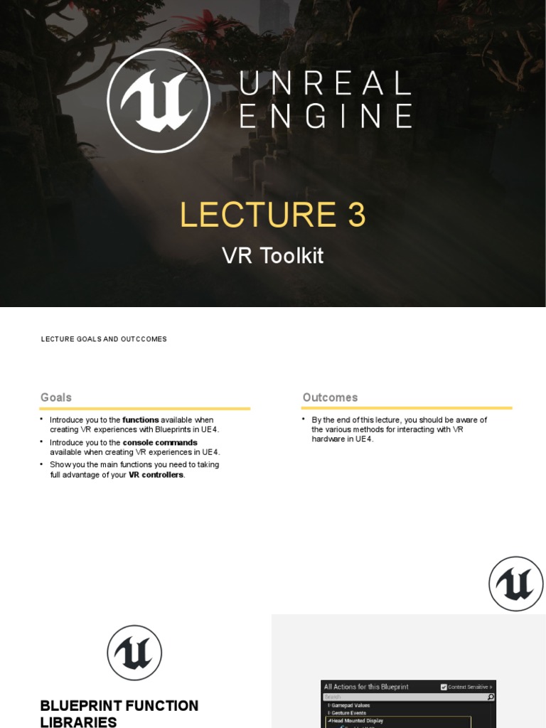 The UE4 VR Cookbook Lecture3 | PDF | Htc Vive | Virtual Reality